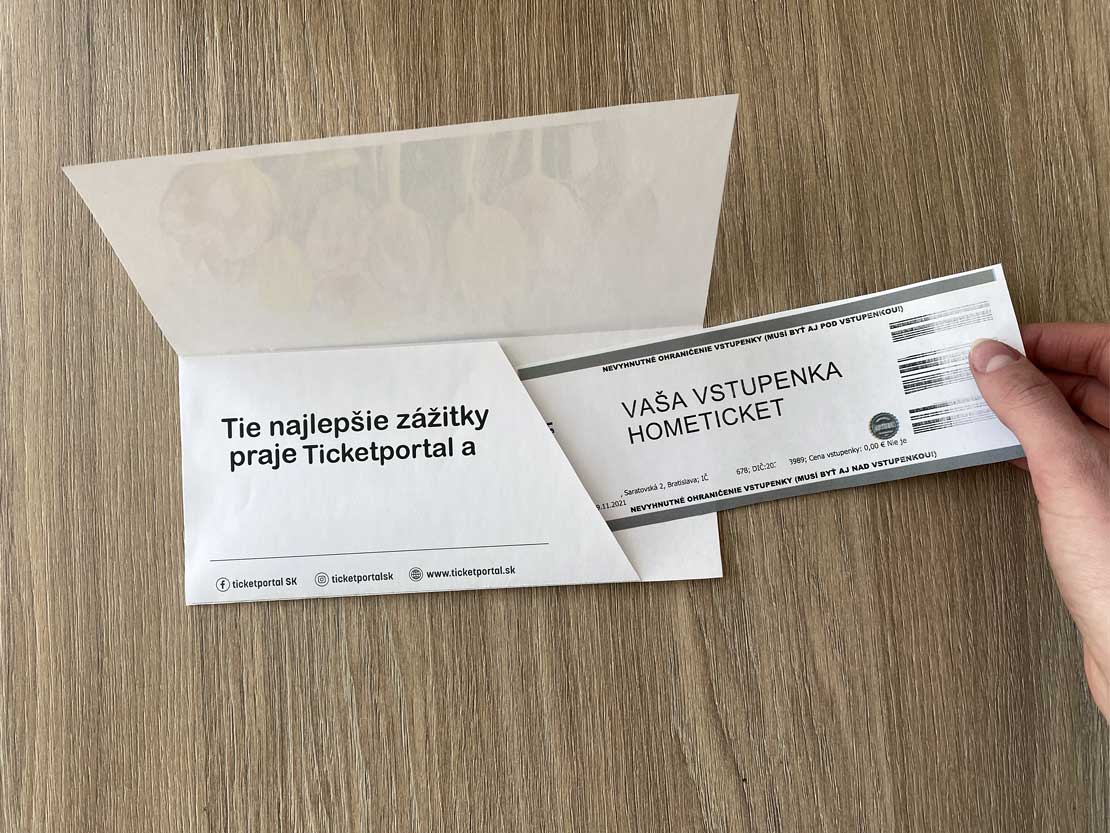 Poskladajte si obálku HOMEticket | TICKETPORTAL vstupenky na dosah - divadlo, hudba, koncert ...